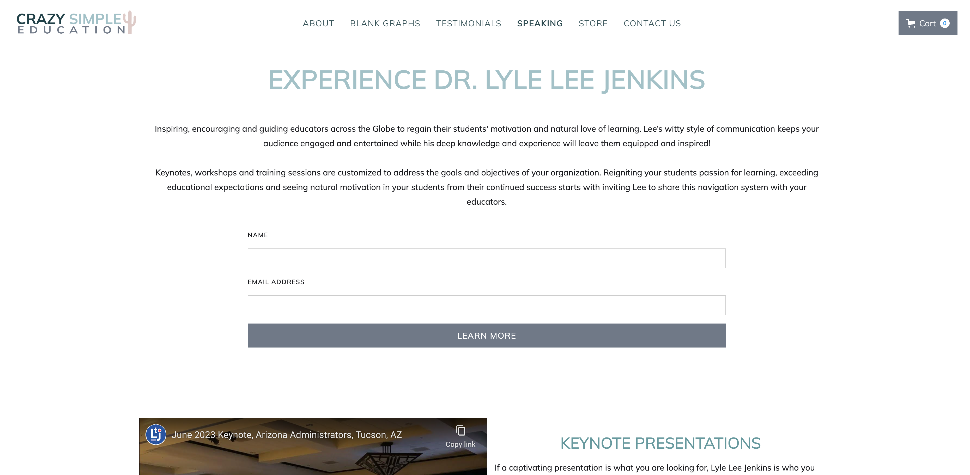 Crazy Simple Education | Experience Dr. Lyle Lee Jenkins