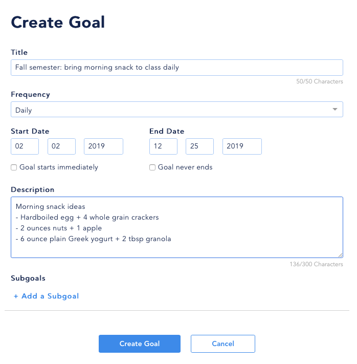 Creating & Tracking Health Goals for Clients | Healthie