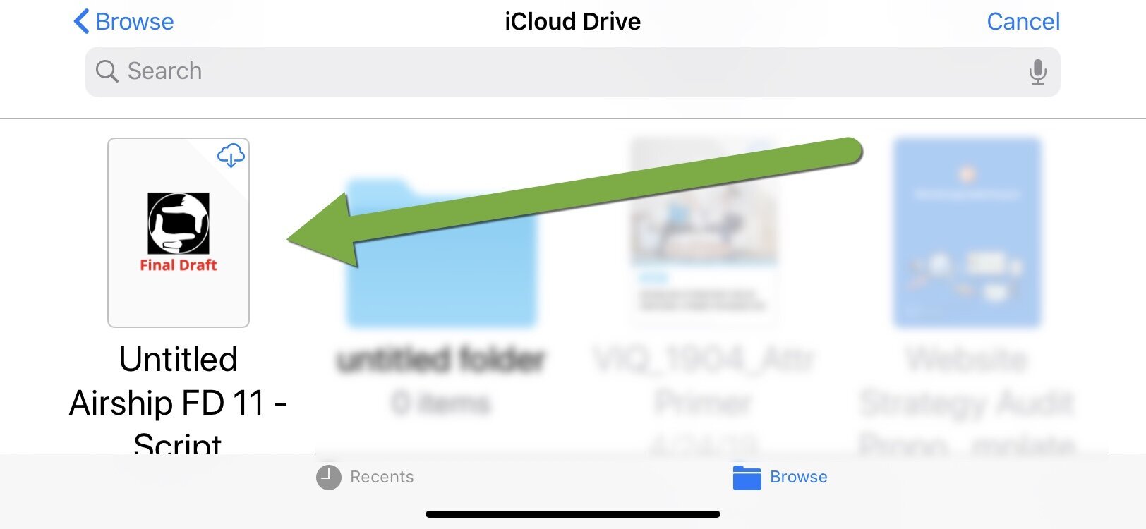 Import a Final Draft Script