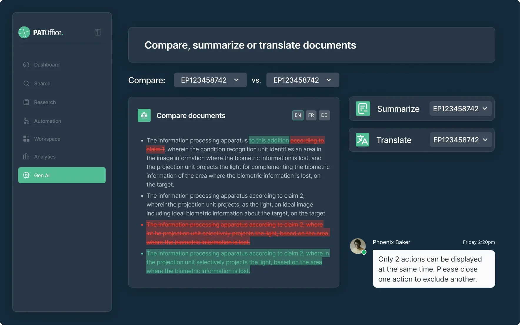 PATOffice IP Management Software - The features