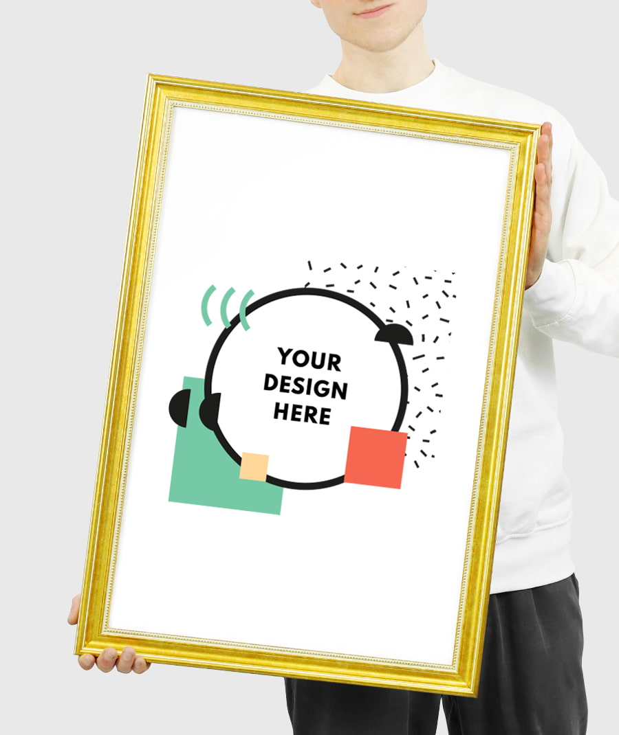 Modern Gold Frame Matte Poster | Printseekers‏‏‎‏‏‎‏‏