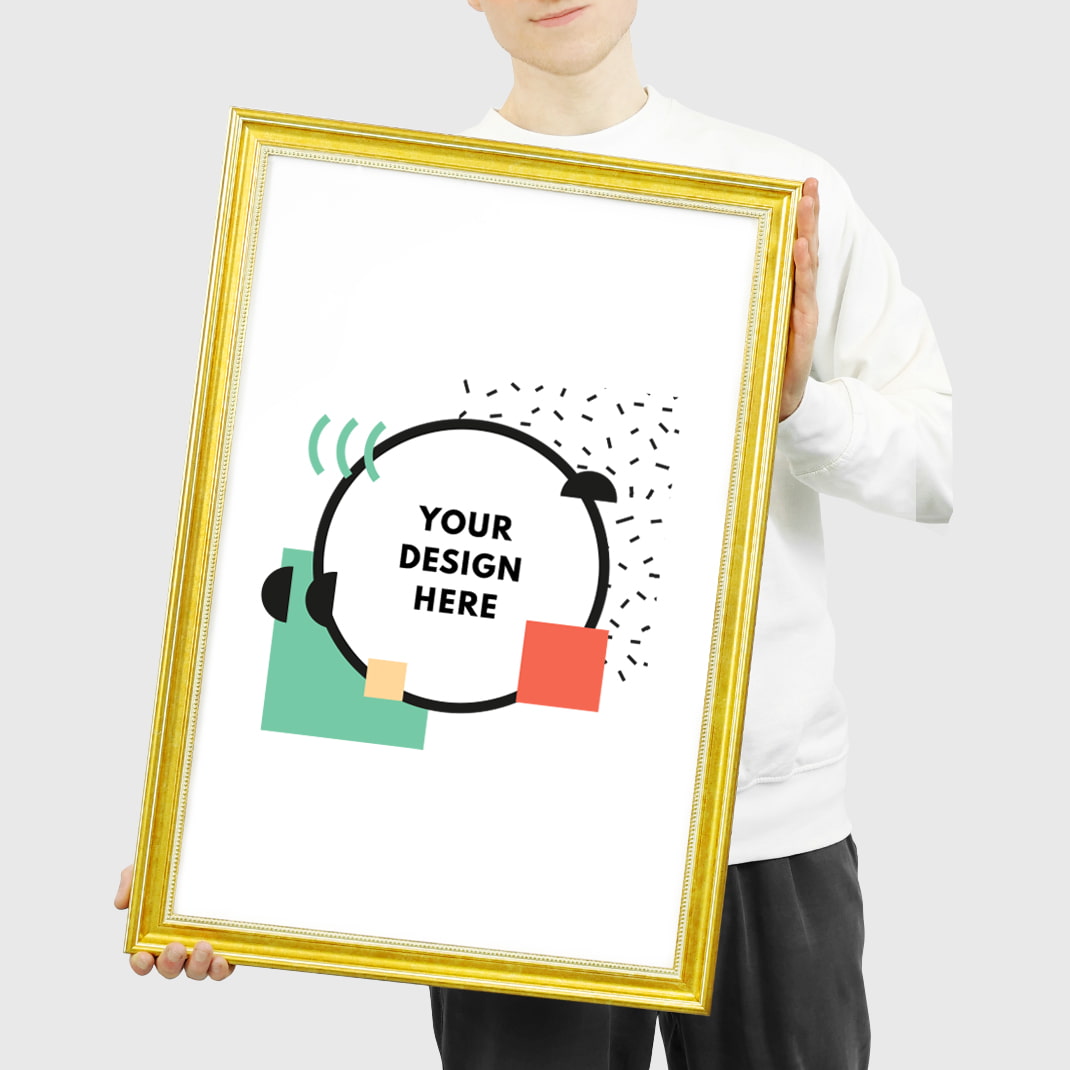 Modern Gold Frame Matte Poster | Printseekers‏‏‎‏‏‎‏‏