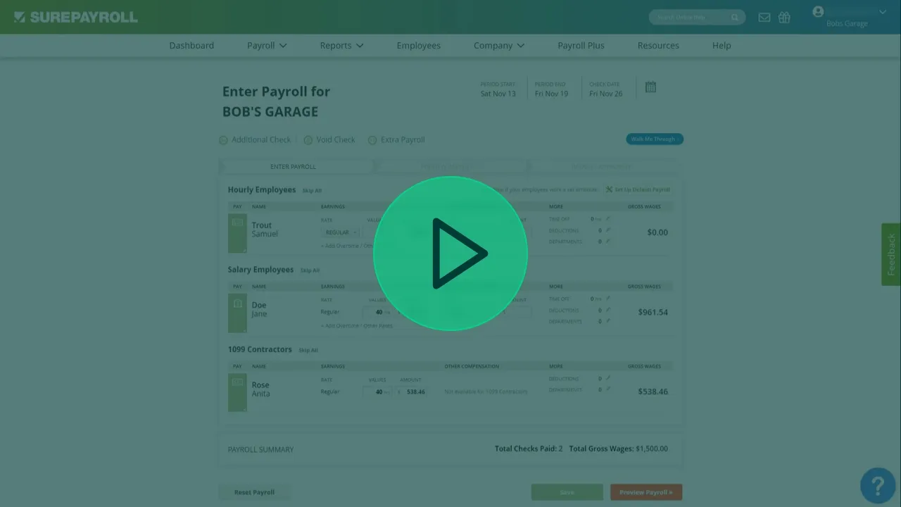 Payroll Software Demo | SurePayroll By Paychex