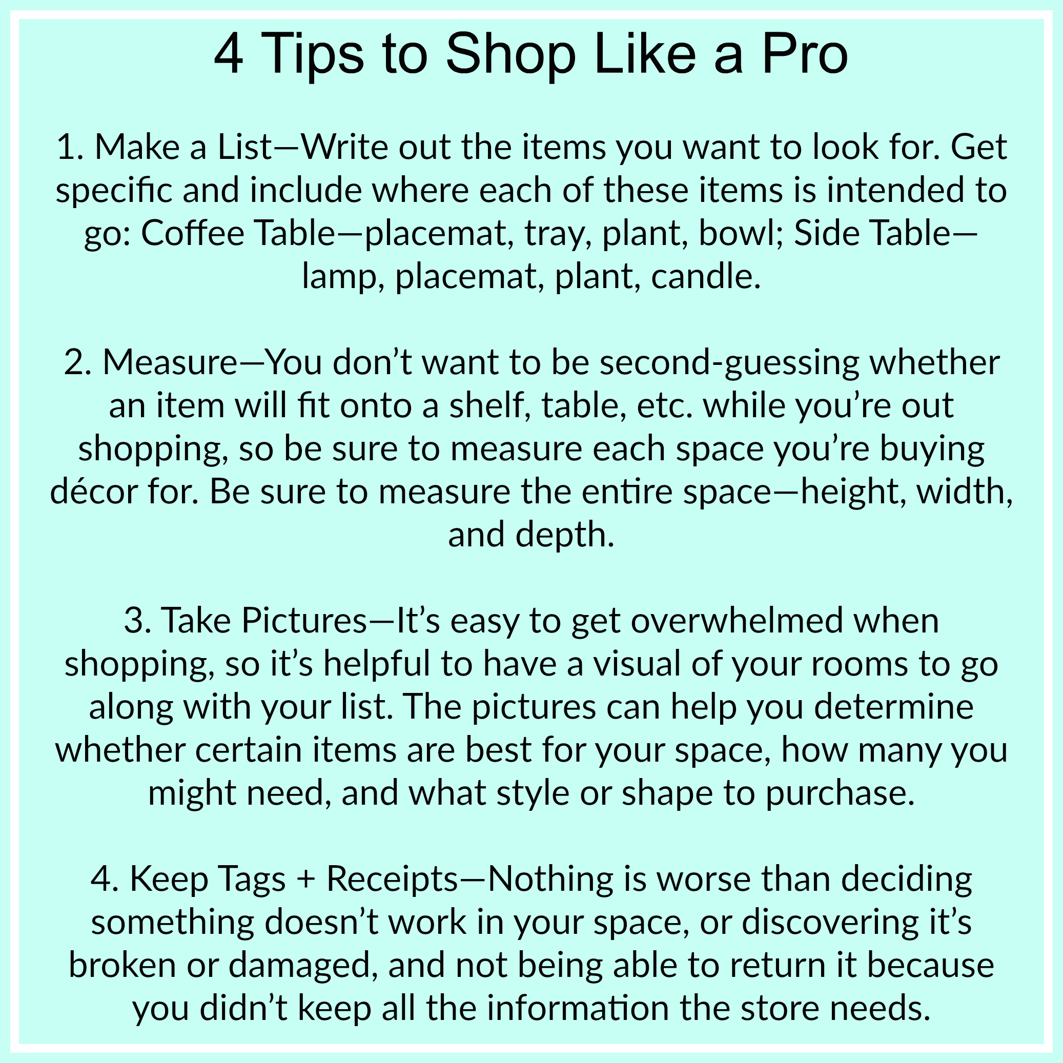 4 Tips to Shop Like a Pro | Shopping | Hilary Prall