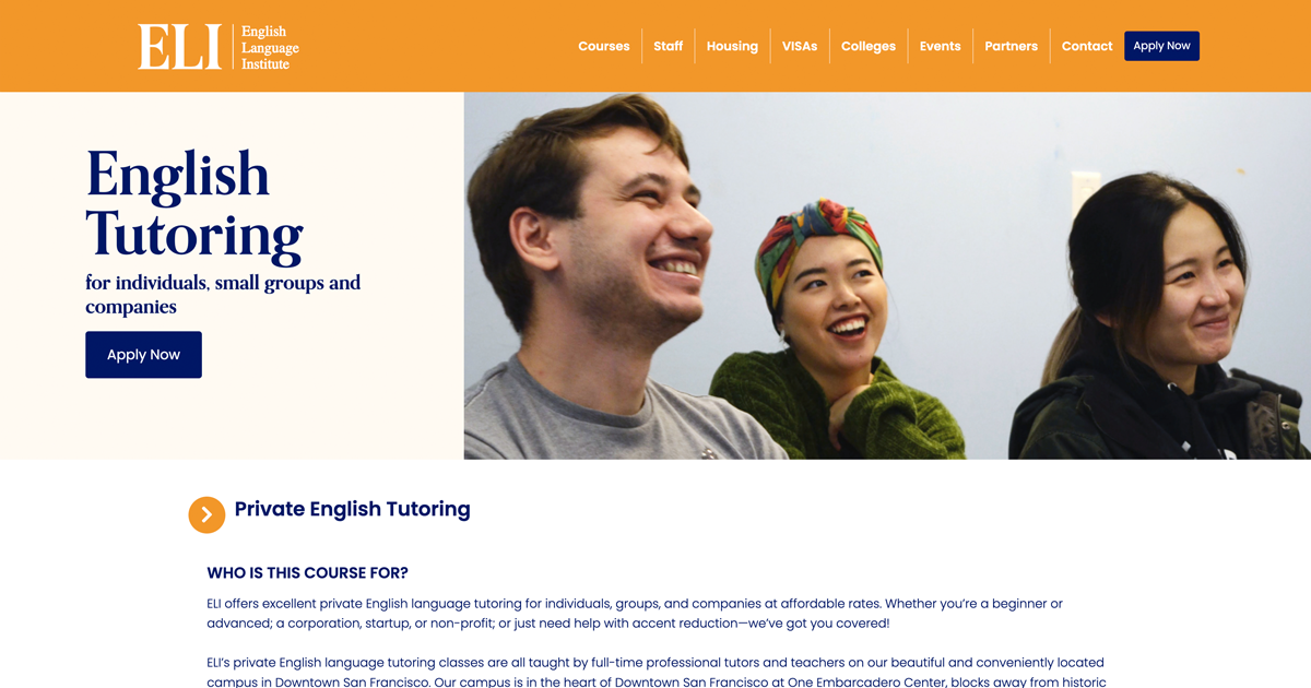 English Tutoring in San Francisco | English Language Institute