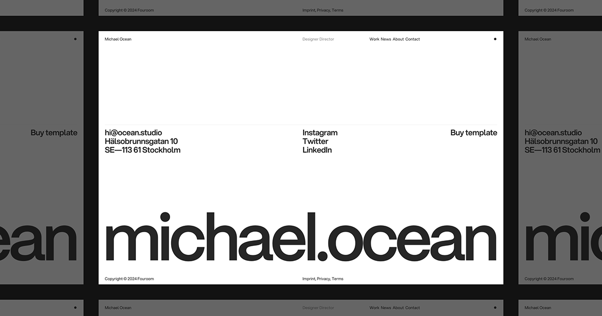 OceanPlus—Framer Portfolio Template