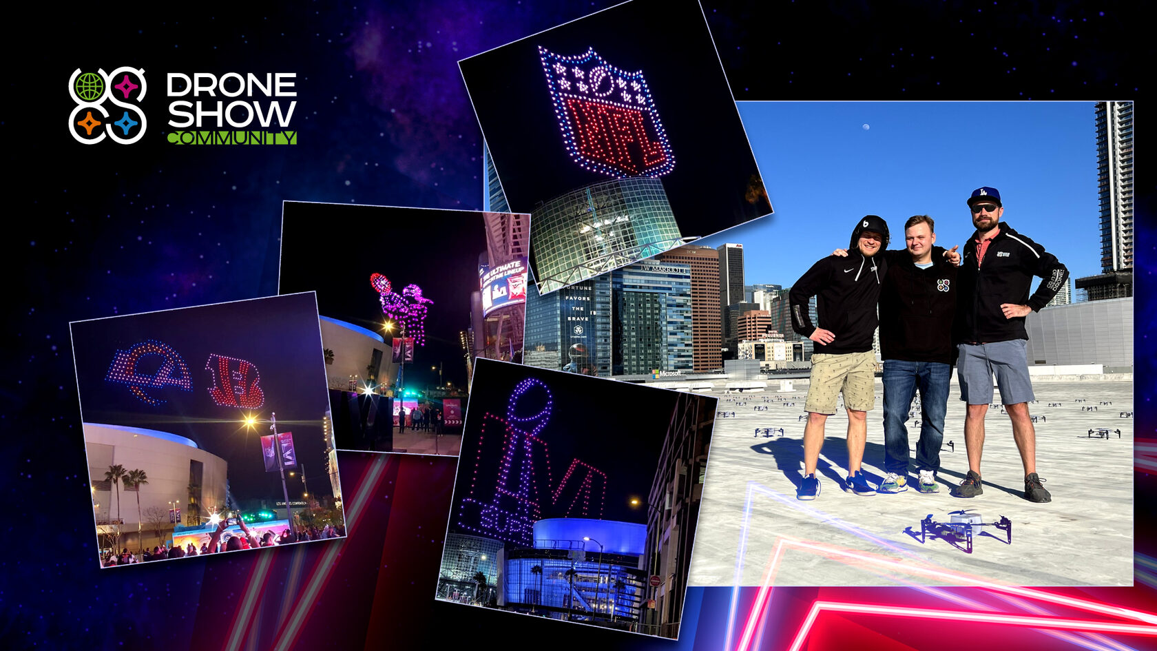 Drone Show Software technologies by SPH Engineering used to setup Super Bowl's 2022 drone show ...