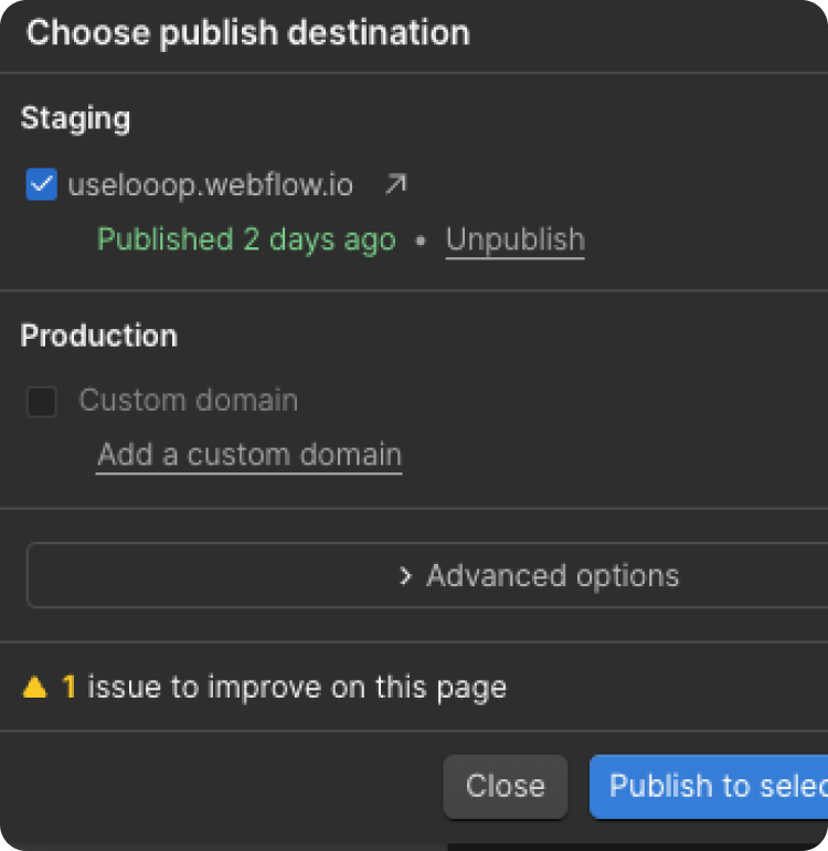 Looop - Shopify x Webflow : Build Headless stores in Webflow