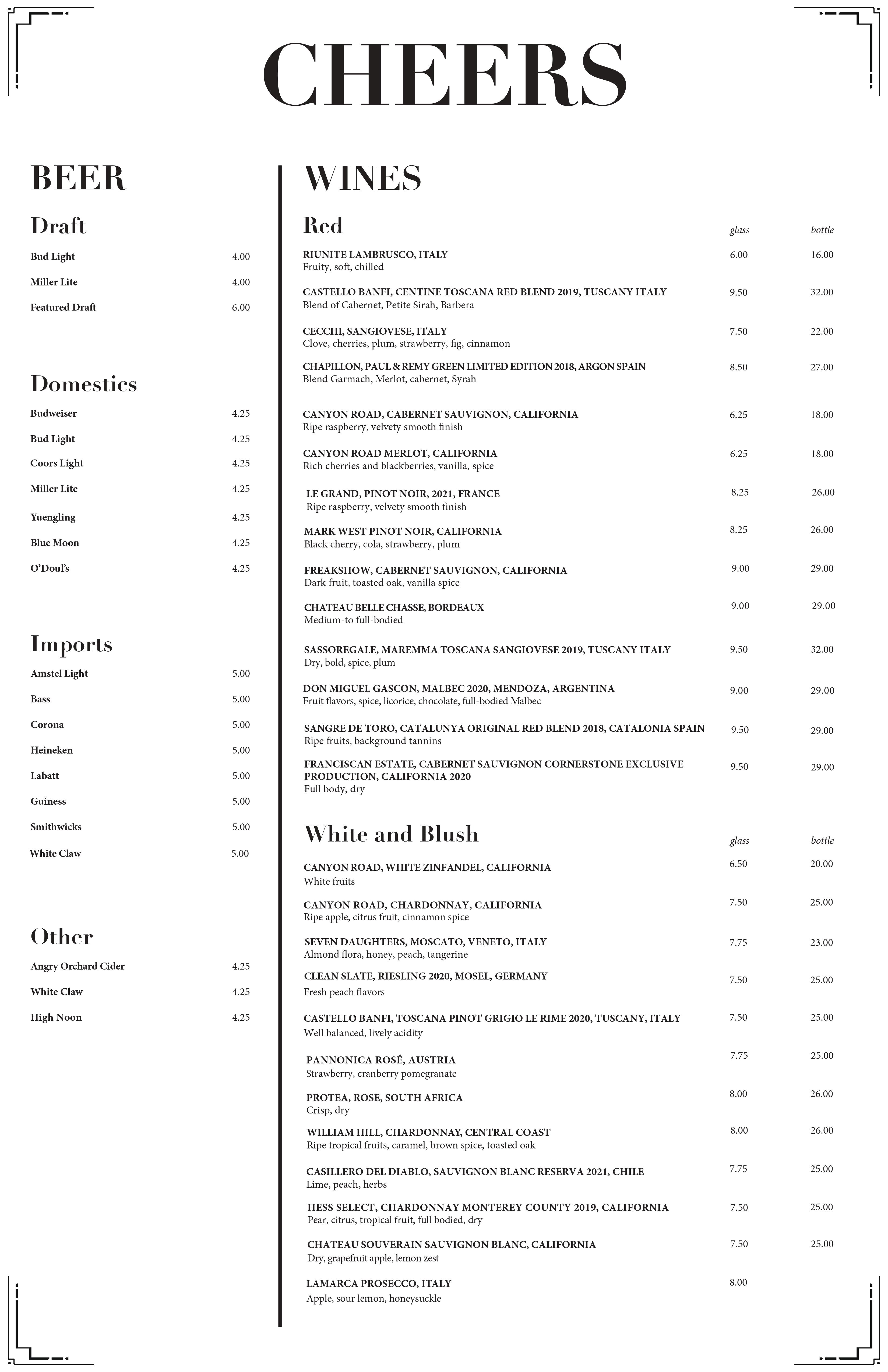 Wine List