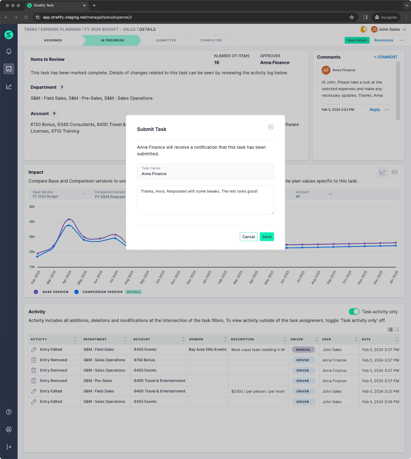 How to Use Workflows for Collaborative Budgeting in Stratify