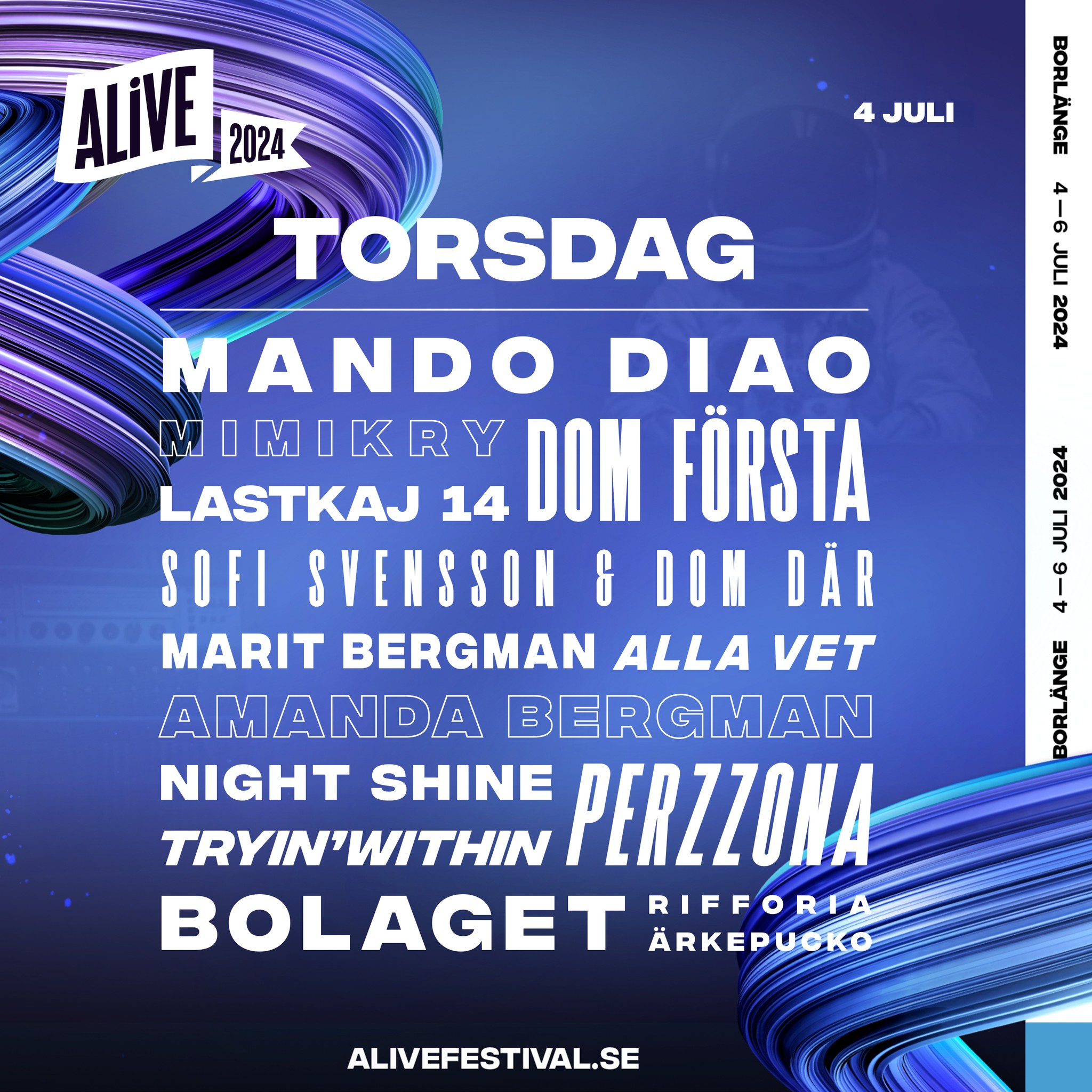 Alive Festival 2024 | Borlänge | 4-6 JULI