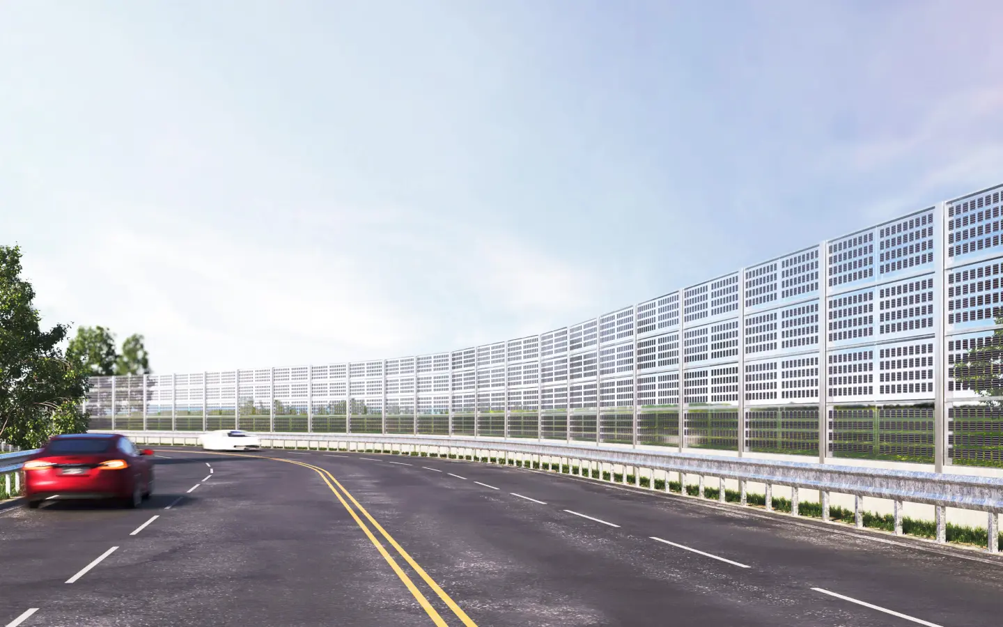 Solar Noise Barrier - World’s first sound absorptive photovoltaic noise ...