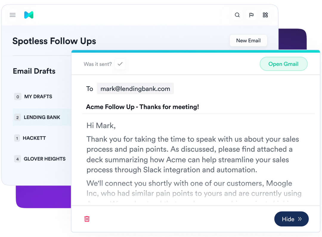 Momentum - Use AI to Write Email Follow Ups After Calls