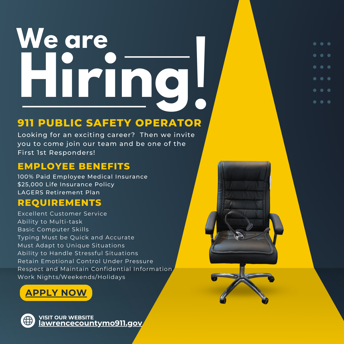 LCES 911 Employment Application | Lawrence County 911