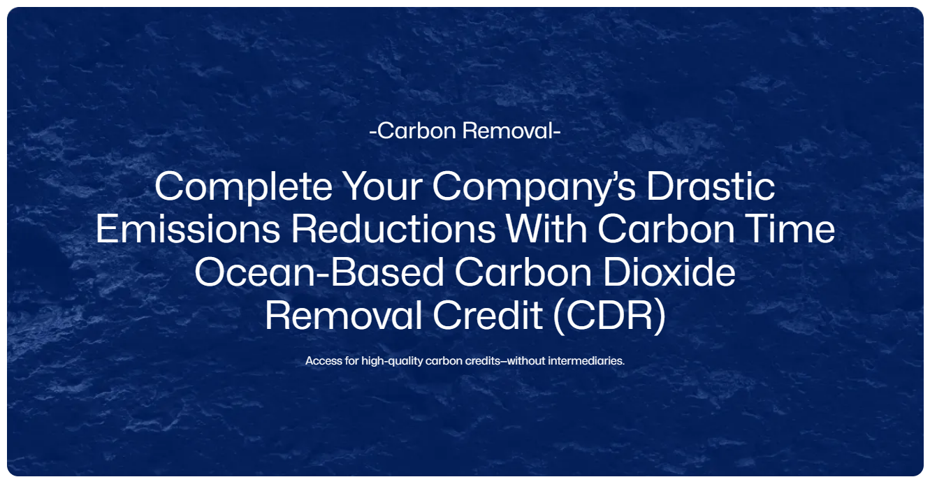 Become a partner in a marine CDR solution with +20,000 years permanence ...