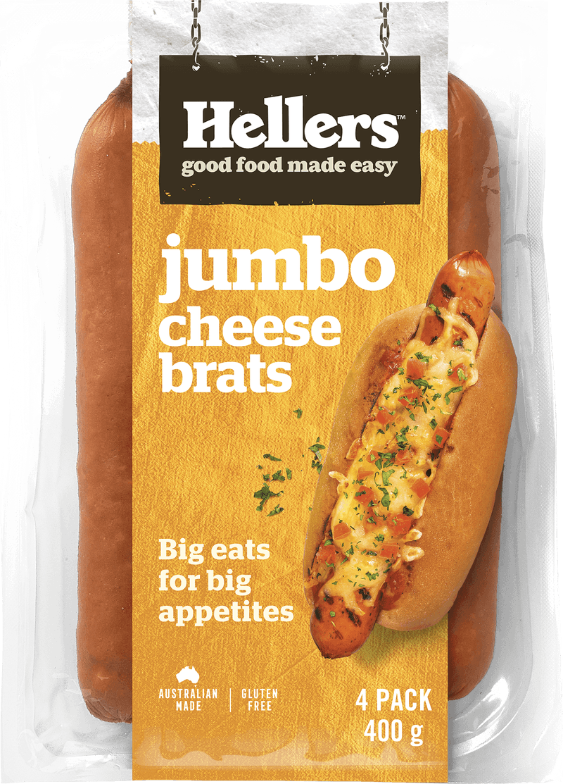 Jumbo Cheese Brats | Brats Product | Hellers Australia