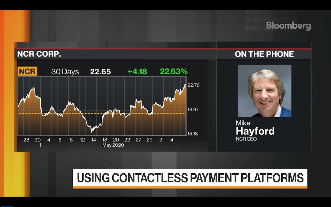 NCR CEO Mike Hayford Discusses Contactless Commerce on Bloomberg TV ...