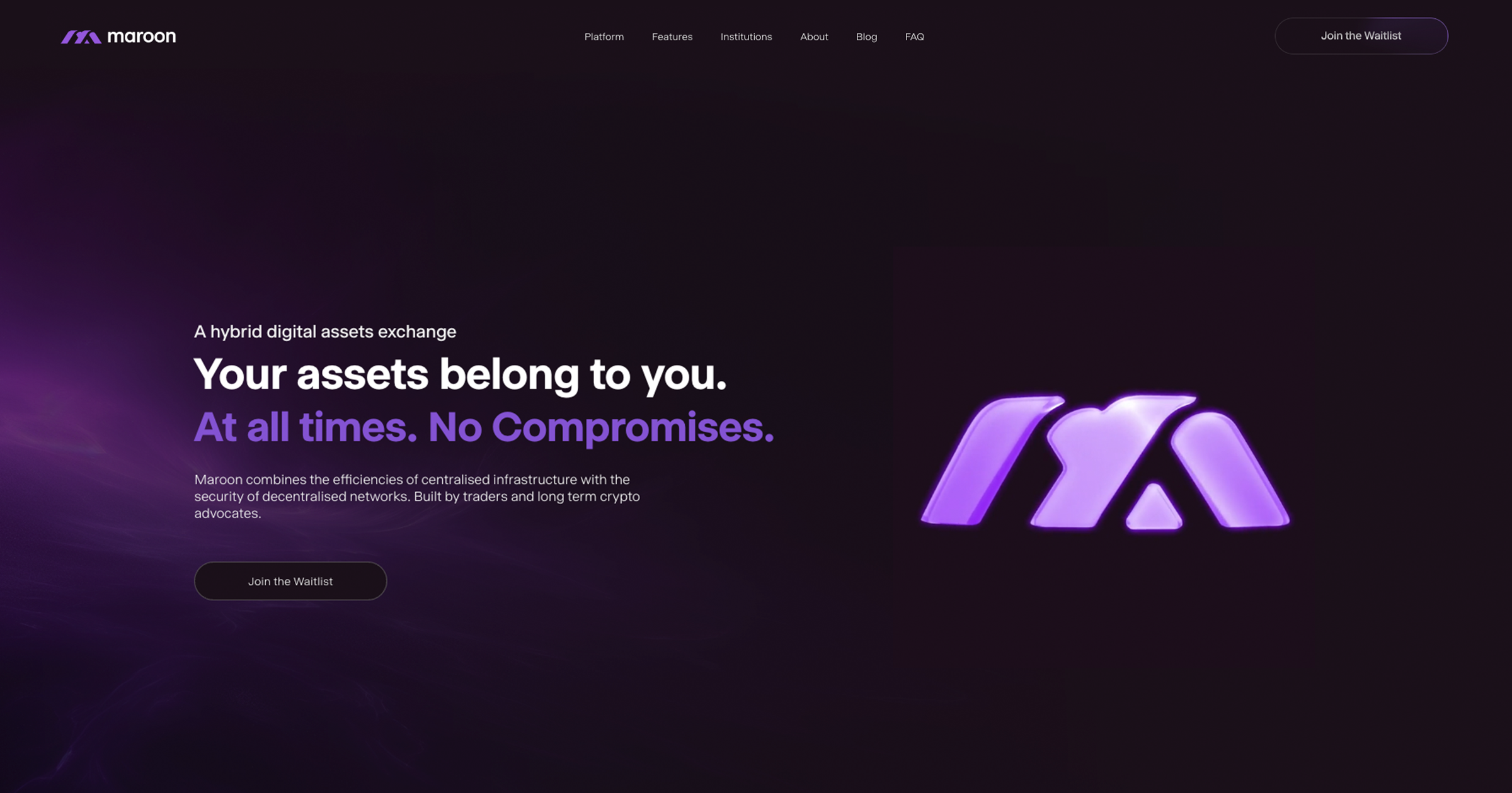 Maroon | Next-Gen Digital Asset Exchange