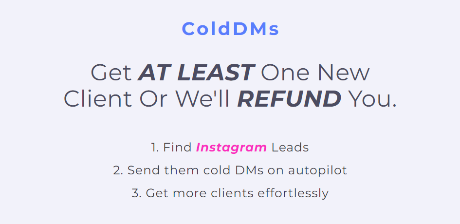 Cold DMs | The Best Instagram Automatic DM Outreach Tool