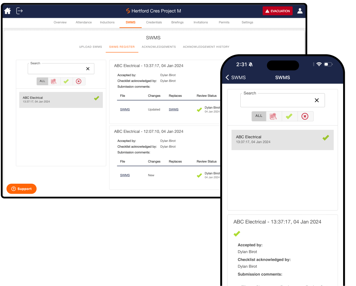 Digital SWMS | SignOnSite