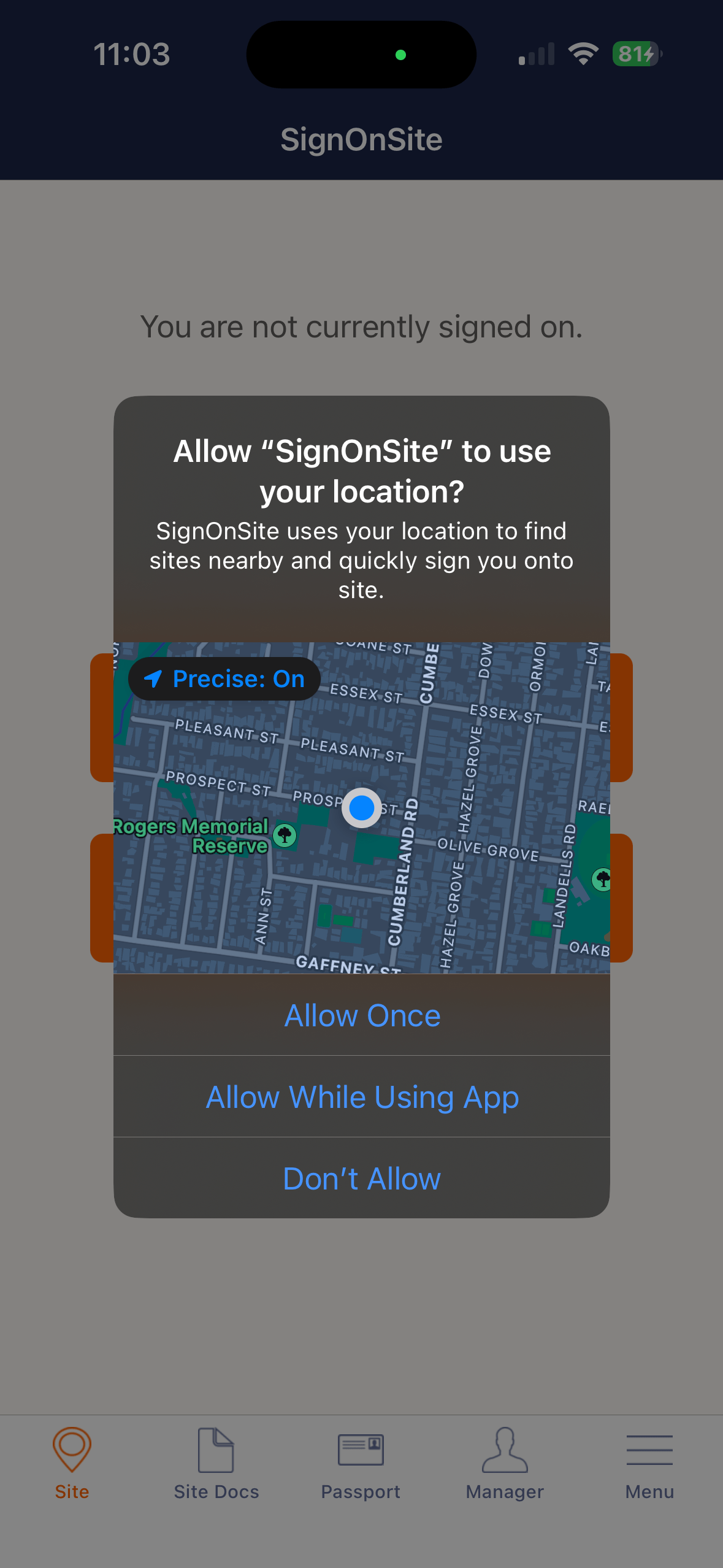 Privacy & SignOnSite
