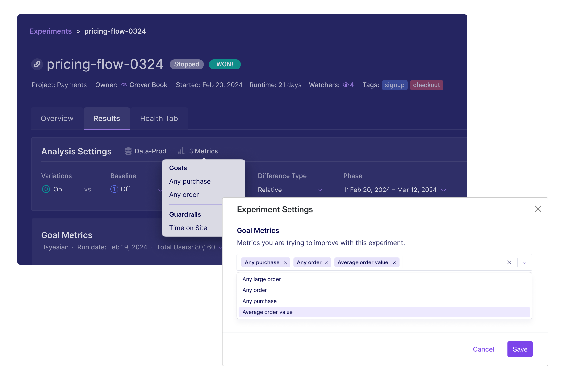 GrowthBook - Experiments