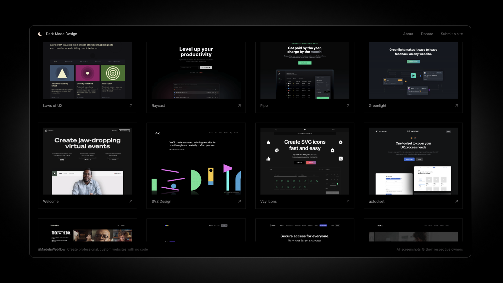 88 Design | Inspiration - Dark Mode Design