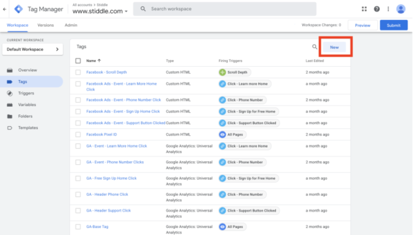 Stiddle | Blog | How to Create Custom Facebook Events With Google Tag ...