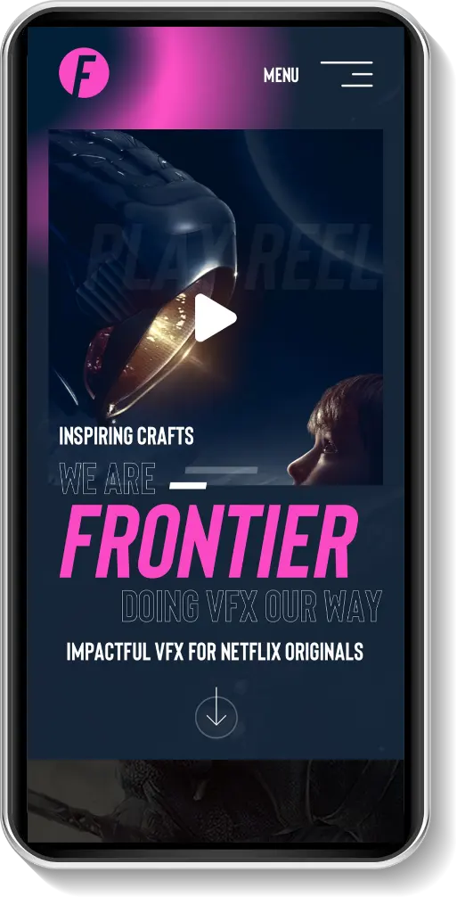 Frontier VFX - Web Design Portfolio - Netfolie Canada