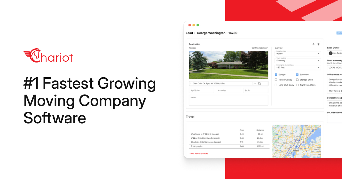 Chariot – #1 Rated Moving Company CRM Software