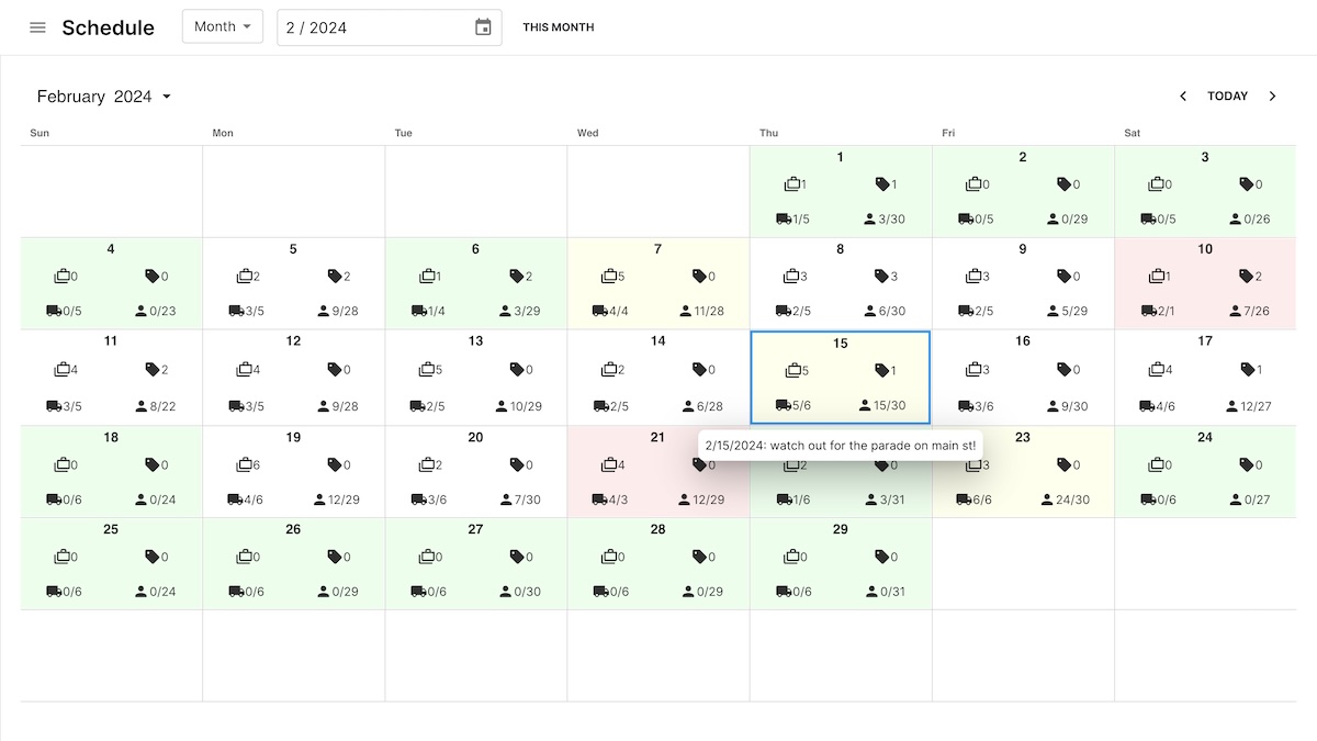 Job Schedule – Chariot