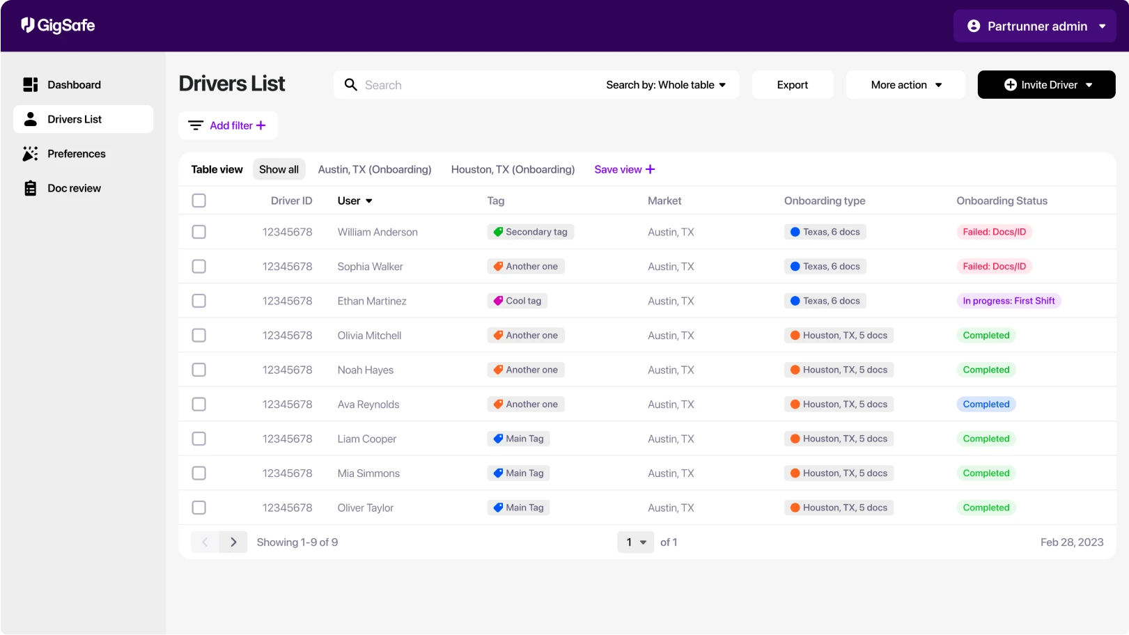 GigSafe: The #1 workforce management solution for delivery companies