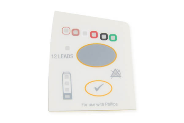 Front Overlay Label (AHA) for Philips M2601B, M4841A, and M4851A ...