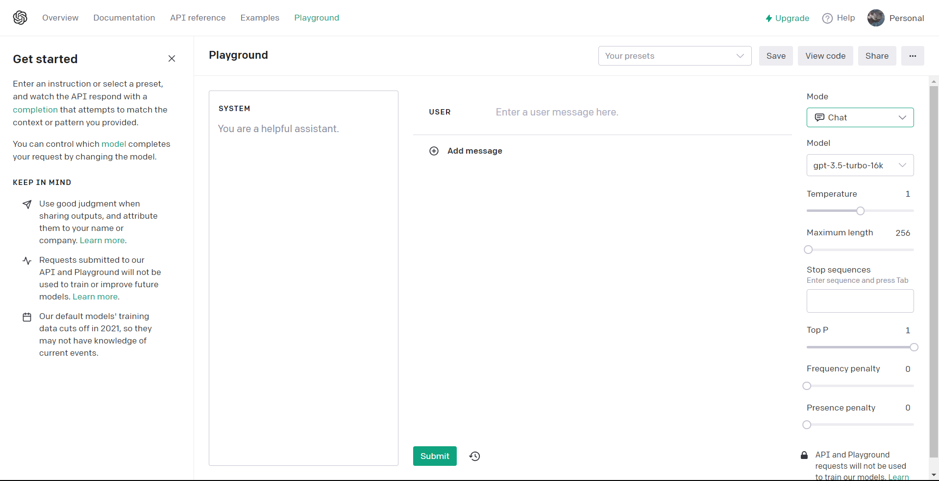 Discover ChatGPT playground: An interactive AI platform