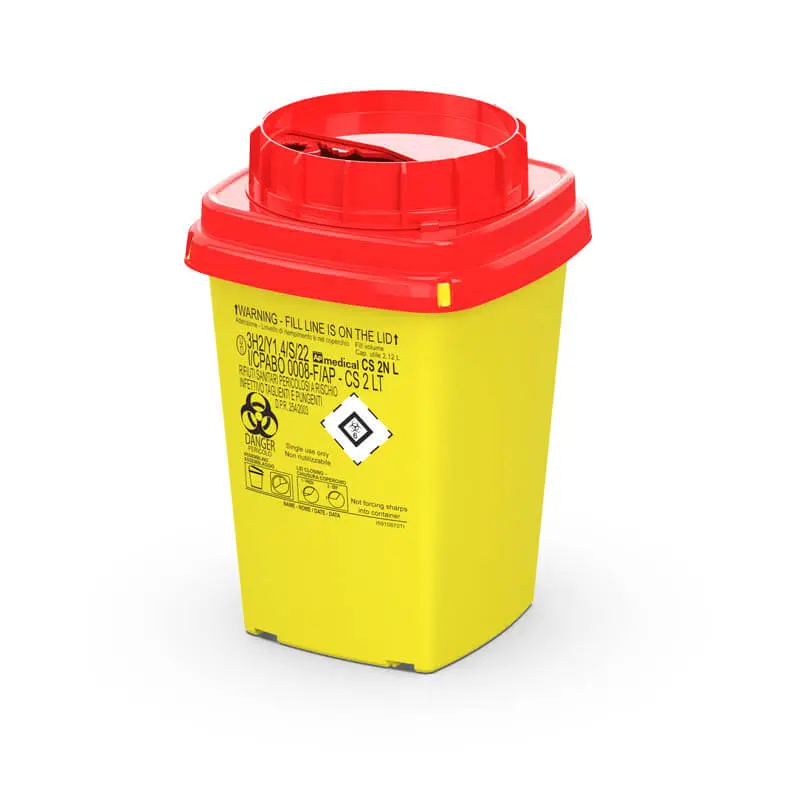 SharpShield 2.12L Sharps Container | Greenflow Regulated Waste Disposal