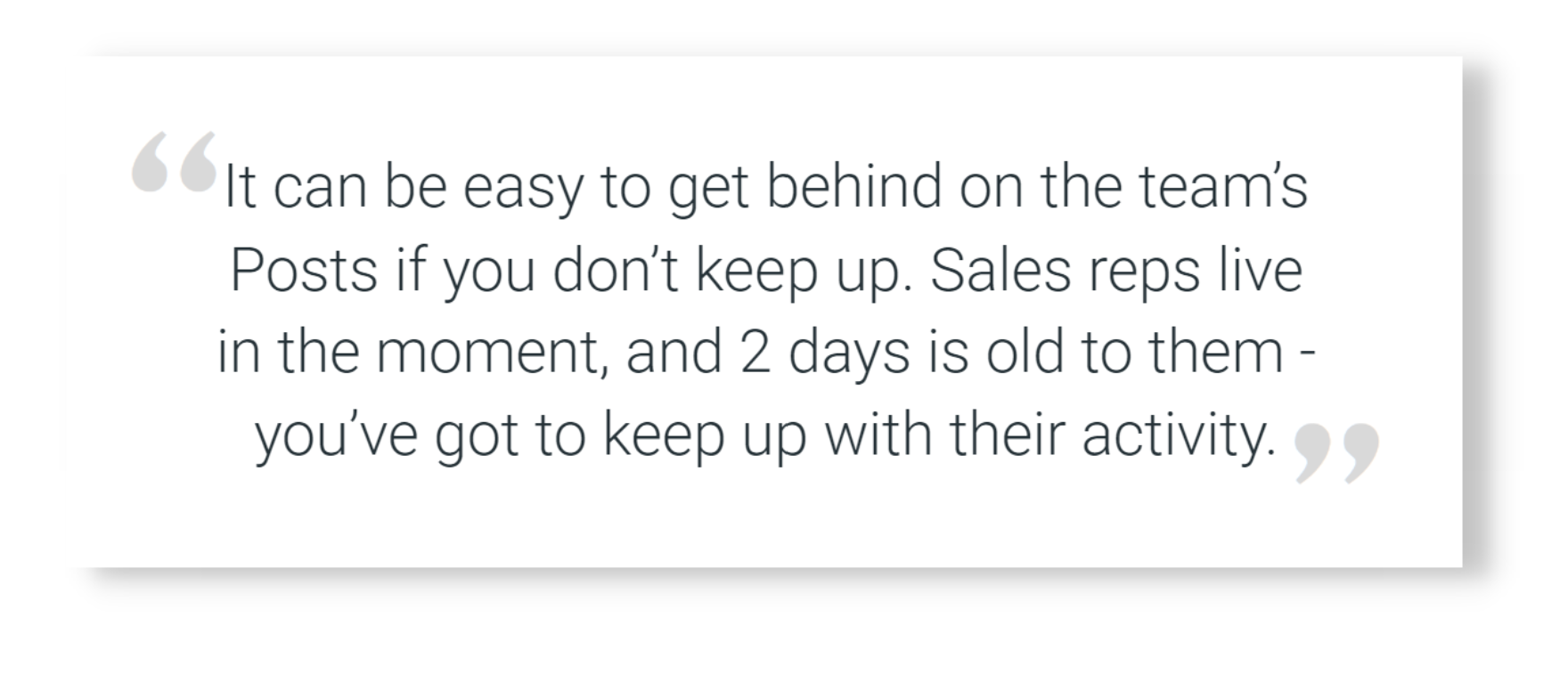 Boosting sales team morale with Posts 2.0: feature release summary