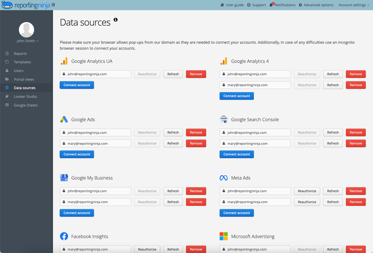 Reporting Ninja | Informes multicanal de manera sencilla