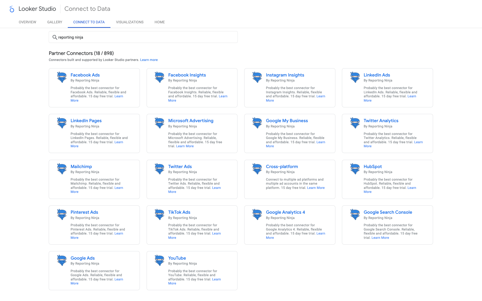 Looker Studio Reports | Free Trial | Reporting Ninja