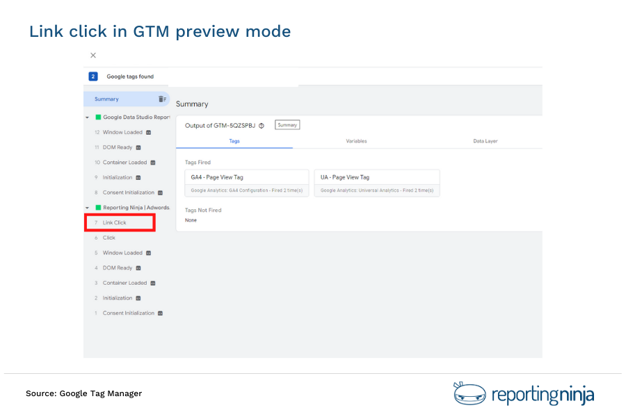 Tracking link clicks with GA4 | Reporting Ninja