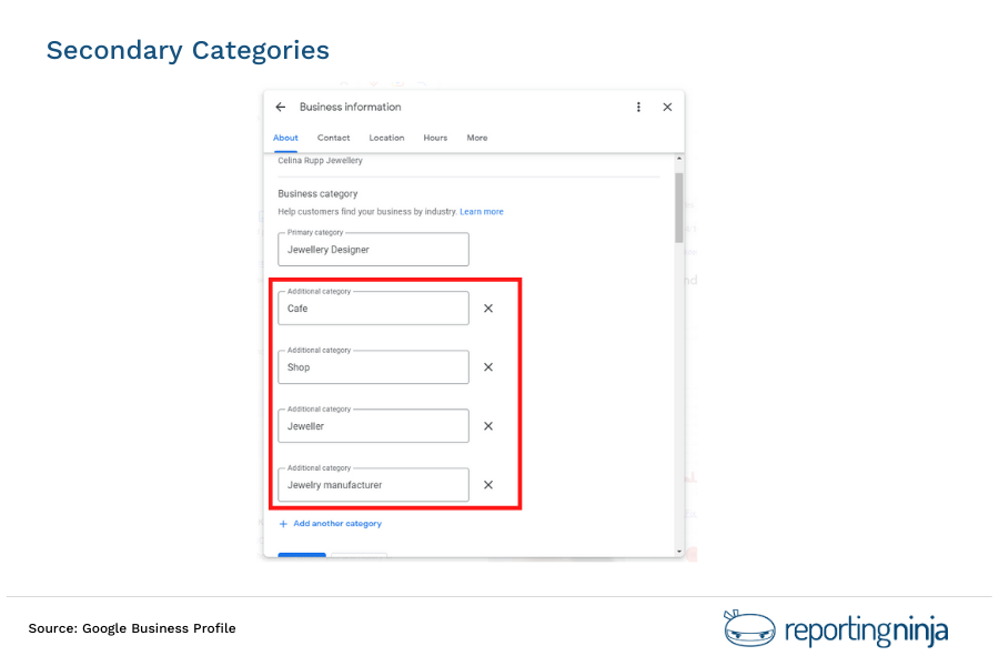 Complete List of Google Business Profile Categories | Reporting Ninja