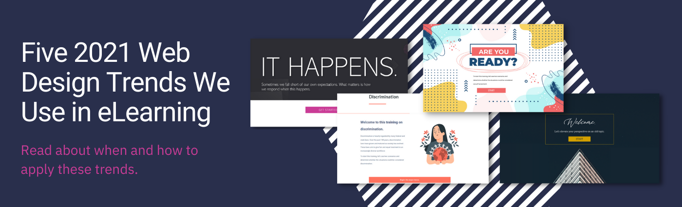Five 2021 Web Design Trends We Use in eLearning | Trainicity