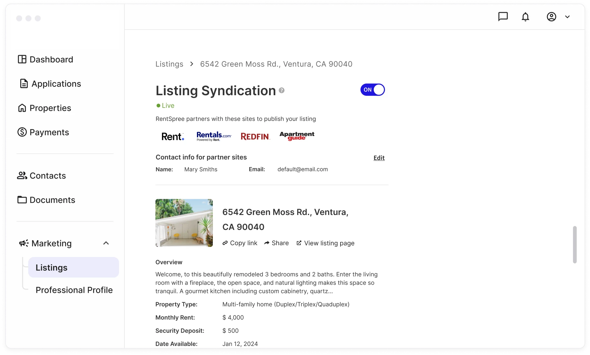 Create Online Rental Property Listing Pages | RentSpree