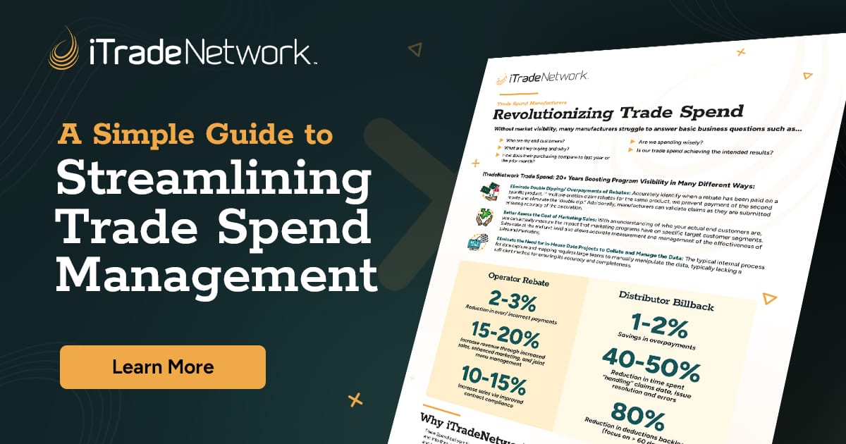 Trade Spend Analytics Solution Data Sheet | iTradeNetwork Resources