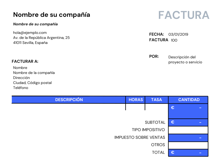 10 ejemplos de facturas para diferentes tipos de negocios | Zinkee