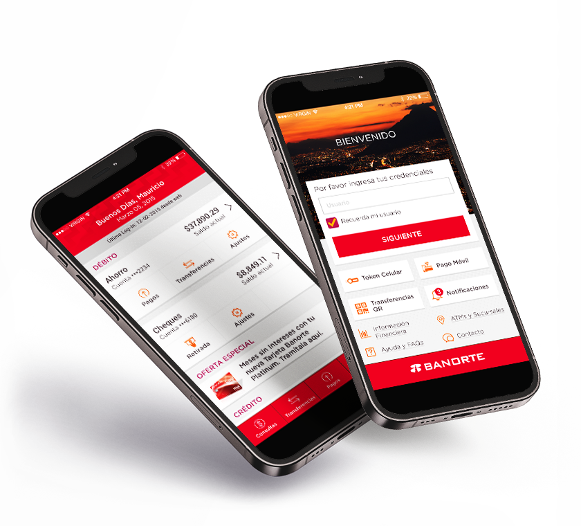 Web / app design – Banorte Bank - by Rick Hincks