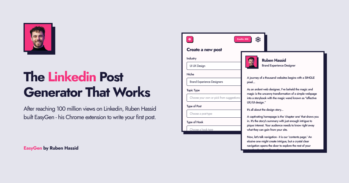 EasyGen | AI to write Linkedin posts