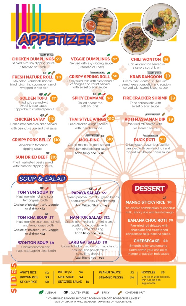 Menu | Thai Treasure