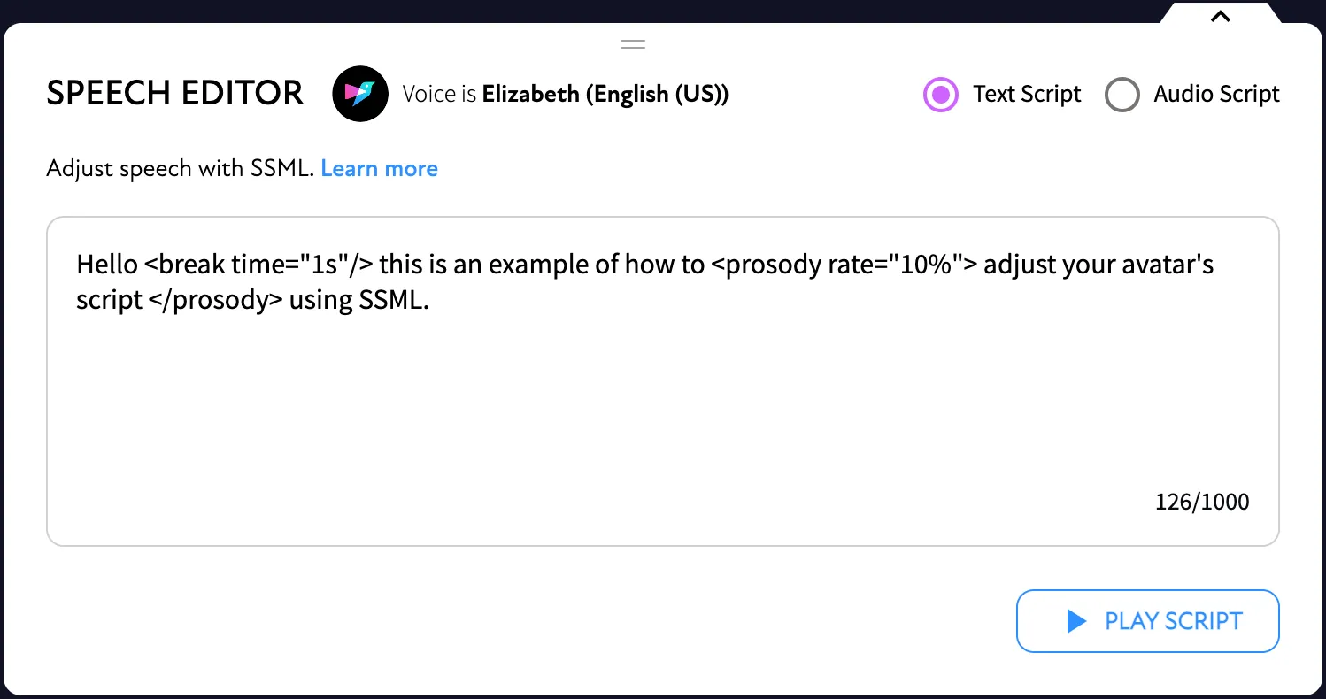 Pipio | Adjust Speech