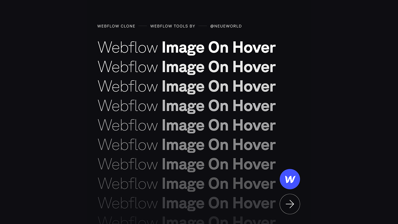 Image on Hover - WebFlow Tools by Neue World
