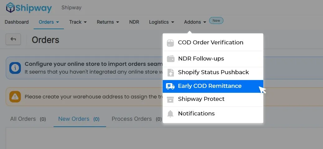 Get Early COD Remittance ‍With Shipway